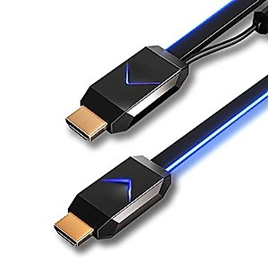 VIVIFY ARQUUS W73 The World's First Fiber Optic HDMI 2.0 Console Gaming RGB Light up 4K Cable 15ft DPL HDMI Certified