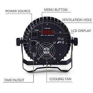 Stage Lights Par Lights Led Stage Lighting,18X10W DMX 512 8CH for Stage,church,Wedding, Dj,Band, Night Club, Theater Performance