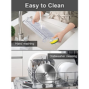 OSTBA Foldable Meat Slicer,Electric Deli Food Slicer with Food Tray,0-18mm Adjustable Thickness Meat Slicer for Home,Portable Collapsible Food Slicer with Stainless Steel Blades, Cuts Ham,Bread,Cheese