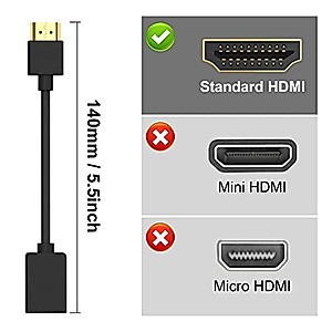 VCE HDMI Extension Cable Male to Female Adapter Short HDMI Extender Support 4K 3D Compatible with Google Chrome Cast, Roku Stick, HDTV, Laptop and PC