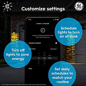 GE CYNC Smart LED Light Bulbs, Color Changing Lights, Bluetooth and Wi Fi Lights, Works with Alexa and Google Home, PAR38 Outdoor Floodlights (2 Pack)