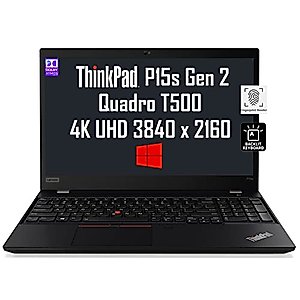 Latest ThinkPad P15s Gen 2 15.6" 4K UHD (Intel 4-Core i7-1165G7, 16GB RAM, 1TB PCIe SSD, Quadro T500 Graphics) Mobile Workstation Laptop, Backlit KB, Fingerprint, 2 x Thunderbolt 4, Windows 11 Pro