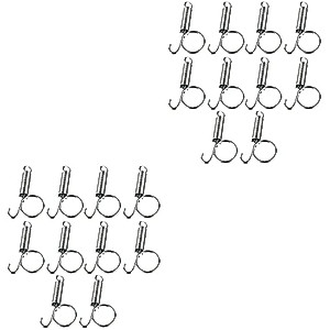 STOBOK 20PCS Metal Finger Spring Latch Hook Cage Door Spring Hook for Fixing Pet Wire Cage Door Rabbit Birds Bunny Rodents Guinea Pig Hamster Parrot Hedgehog