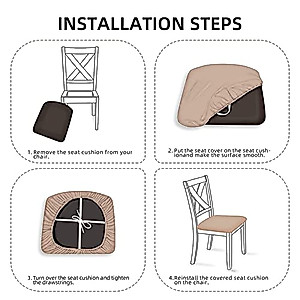 AKAUTOSM High Heel Shoes Removable Square Cushion Cover,Chair Protector Slipcovers for Home,Kitchen,Dining Room