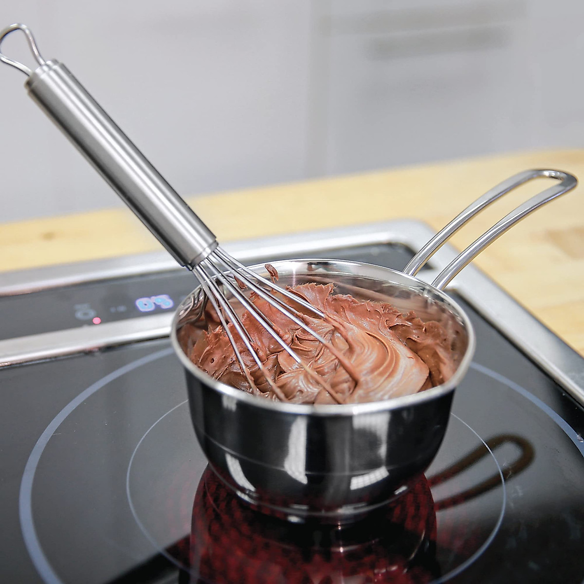 Küchenprofi Stainless Steel Saucepan with Clad Bottom, 16-Ounce,Silver