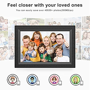 Frameo 10.1 Inch Smart WiFi Digital Photo Frame, Digital Picture Frame,Built-in 16GB Storage,IPS Touch Screen, Auto-Rotate, Slideshow, Load Photo and Video via Free App from Phone