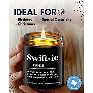 Swiftie Candle, Taylor-Inspired Gifts for Swifties, Perfect Swiftie Gifts for Women and Music Merch Singer Fans with Definition of Swiftie, Best Birthday Gifts for Swifties