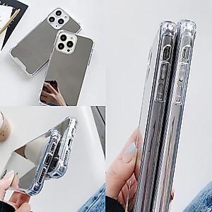 MURMAZ iPhone 14 Pro Max Mirror Case with [Reinforced Corner] Shockproof Protective for Girls Woman Makeup Touch up and Back Camera Selfies (Mirror 14 Pro Max)