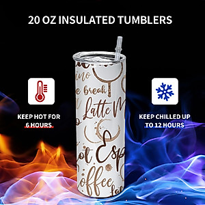 Icesip 25 Pack 20 oz Sublimation Tumblers Blanks, Bulk 20oz Tumbler Blank for Sublimation Cups with Lids and Metal Straws, Stainless Steel Double Wall Insulated Straight Mugs with Box