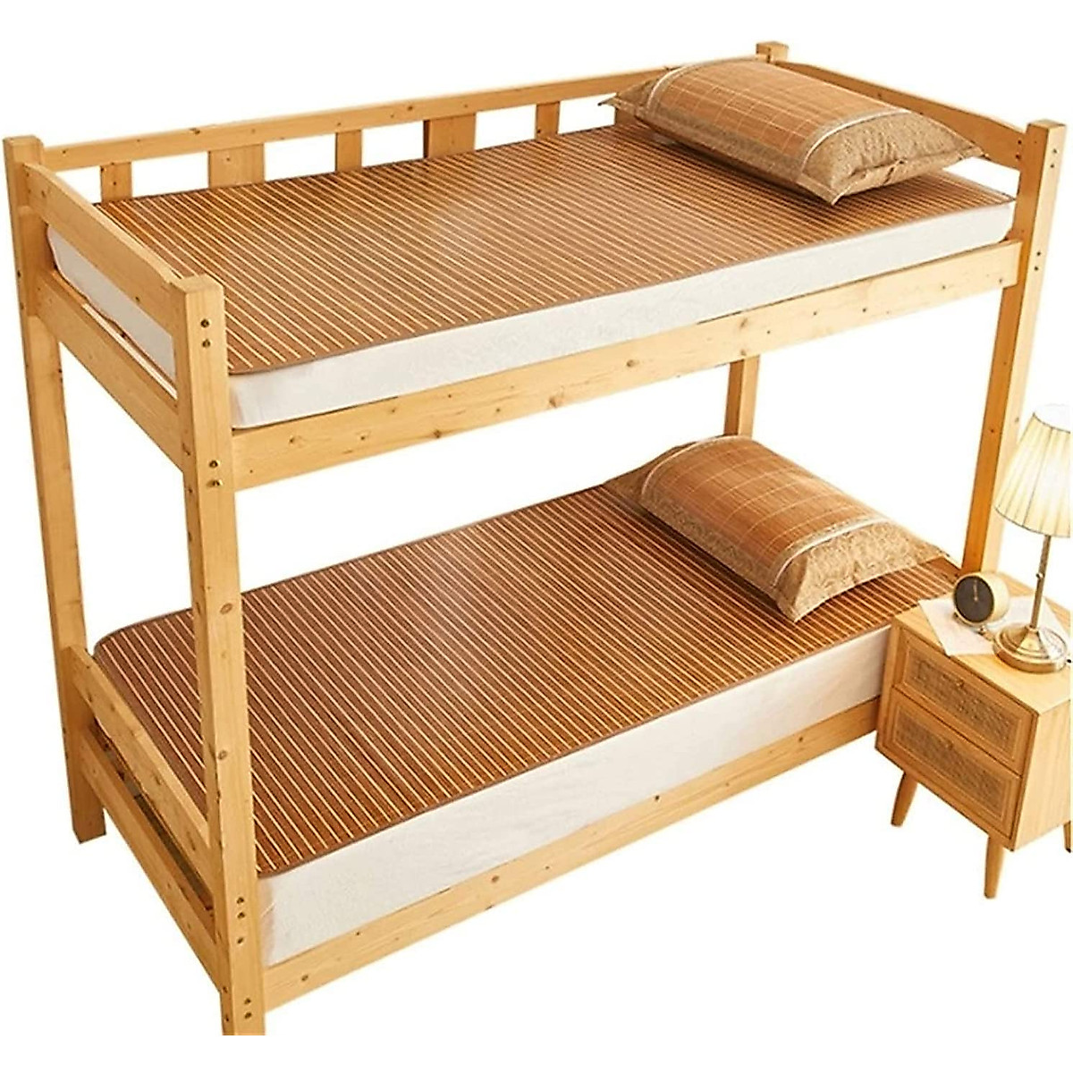 Summer Sleeping Mat Exquisite Summer mats Dormitory Bedroom with Bamboo mats Single mats Double ice Silk Straw mats Various Sizes to Choose from for Home School Dormitory