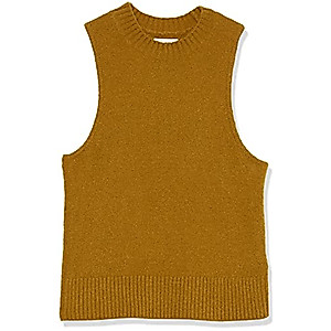 Amazon Essentials Women's Boucle Sweater Tank Top (Previously Daily Ritual), Brown, Medium
