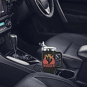 40 oz Tumbler with Handle and Straw Not A Hugger Tumbler with Lid and Straw Insulated Tumbler Stainless Steel Tumblers