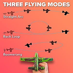 Stocking Stuffer Gifts For Boys: Foam Airplane Toy Glider Plane Styrofoam Airplanes for Kids. Launcher Air Planes Outdoor Army Toys for Kids. Military Gliders Game & Stocking Stuffers for All Ages