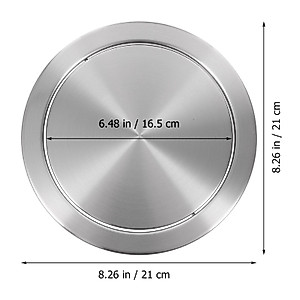 Uonlytech Trash Can Lid Simple Trash Grommet Embedded Countertop Trash Chute Round Cover Swing Flap Trash Bin Lid for Kitchen Bathroom Office