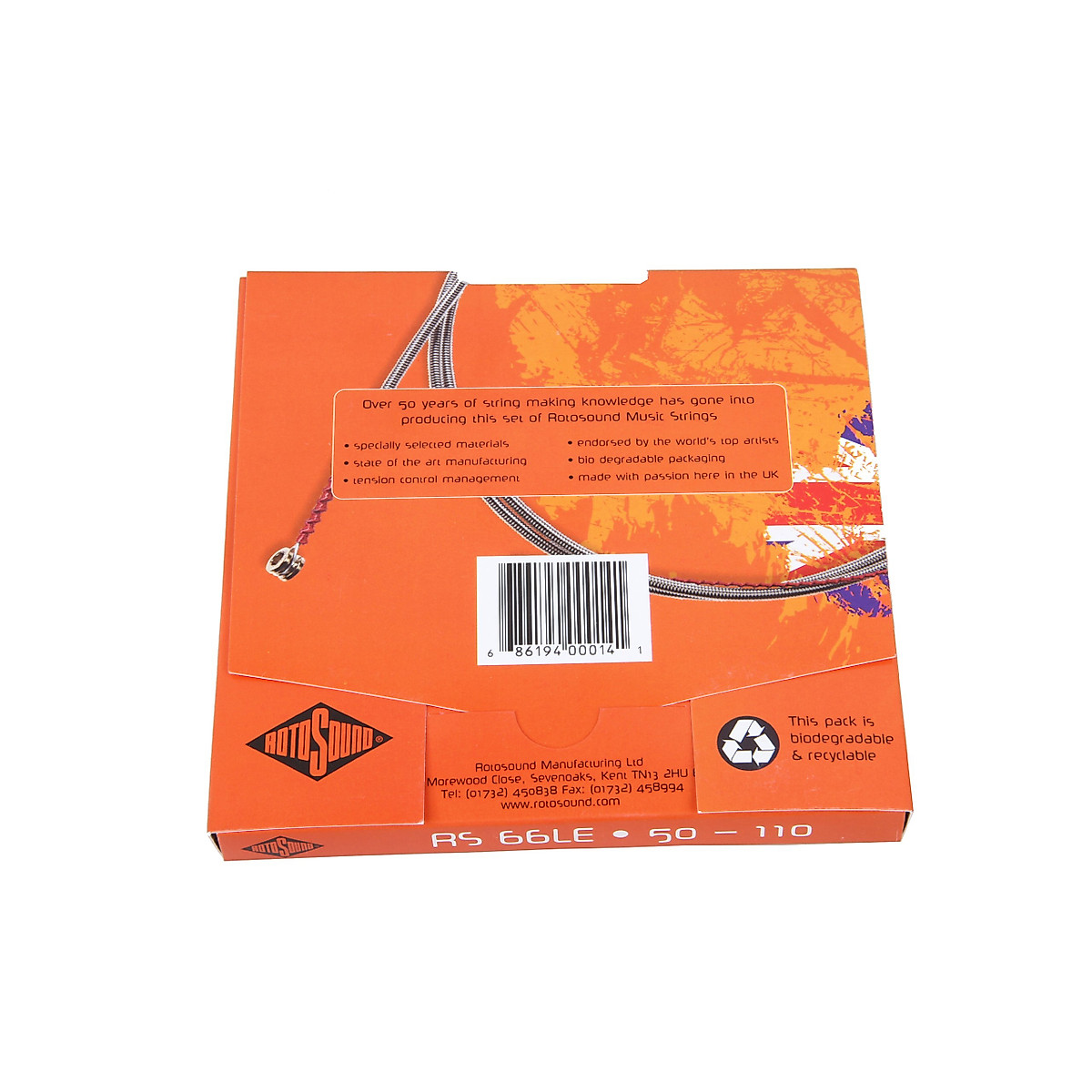 Rotosound RS66LE Swing Bass 66 Stainless Steel Bass Guitar Strings (50 70 85 110)