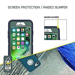 OtterBox iPhone SE 3rd & 2nd Gen, iPhone 8 & iPhone 7 (not compatible with Plus sized models) Defender Series Case - BIG SUR, rugged & durable, with port protection, includes holster clip kickstand