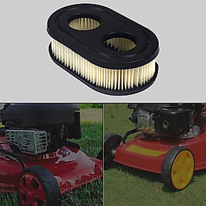 Lecctso 4PCS 593260 Air Filter, Lawn Mower Air Filter, 798452 334404 Lawn Mower Air Cleaner Replacement Filters for Briggs and Stratton 4247 5432 5432k 09P00 09P702 550E 500EX 550EX 625 575EX
