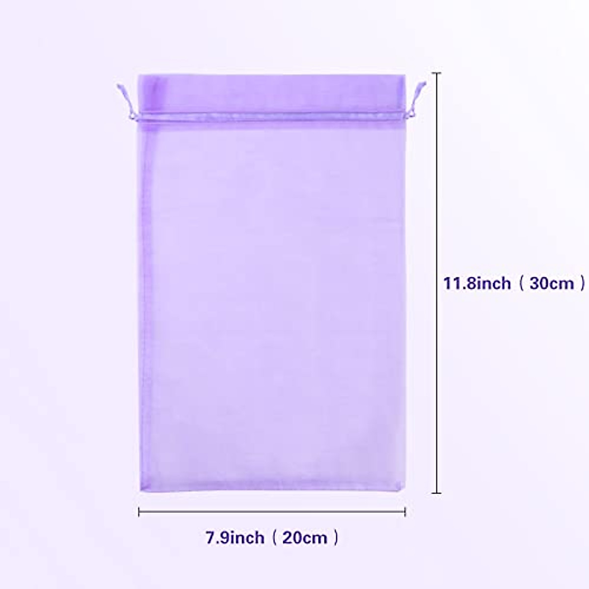 Zwish 100 Pack 8x12 Inches Organza Gift Bags 10 Mixed Solid Colors for Toys Candy Chocolate Party Christmas Wedding Favor Gift