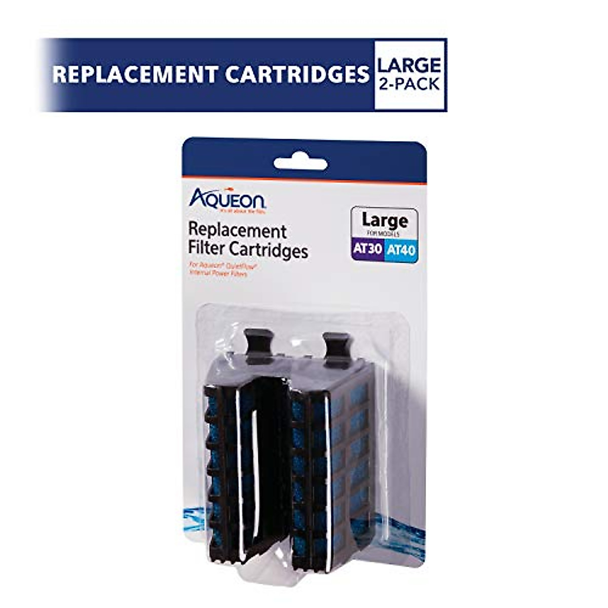 Aqueon Replacement Internal Filter Cartridge Large - 2 pack