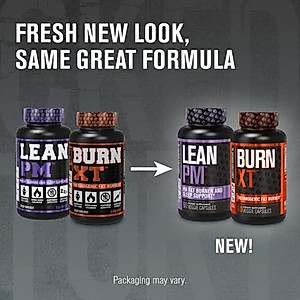 Jacked Factory Burn XT Thermogenic Fat Burner & Lean PM Nighttime Weight Loss Supplement for Men & Women 60 Veggie Diet Pills