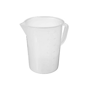 0.8Gallon, 100oz Polypropylene Beakers, Measure Pitcher, Food Grade Measuring Cup, 0-3000ml Conversion Chart, Graduated,Chemicals Pool, Mix Paint, Lab, Kitchen