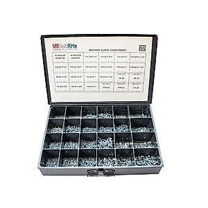 Machine Screw Assortment Kit Includes Phillips Bits-2,410 Piece Phillips Pan Head