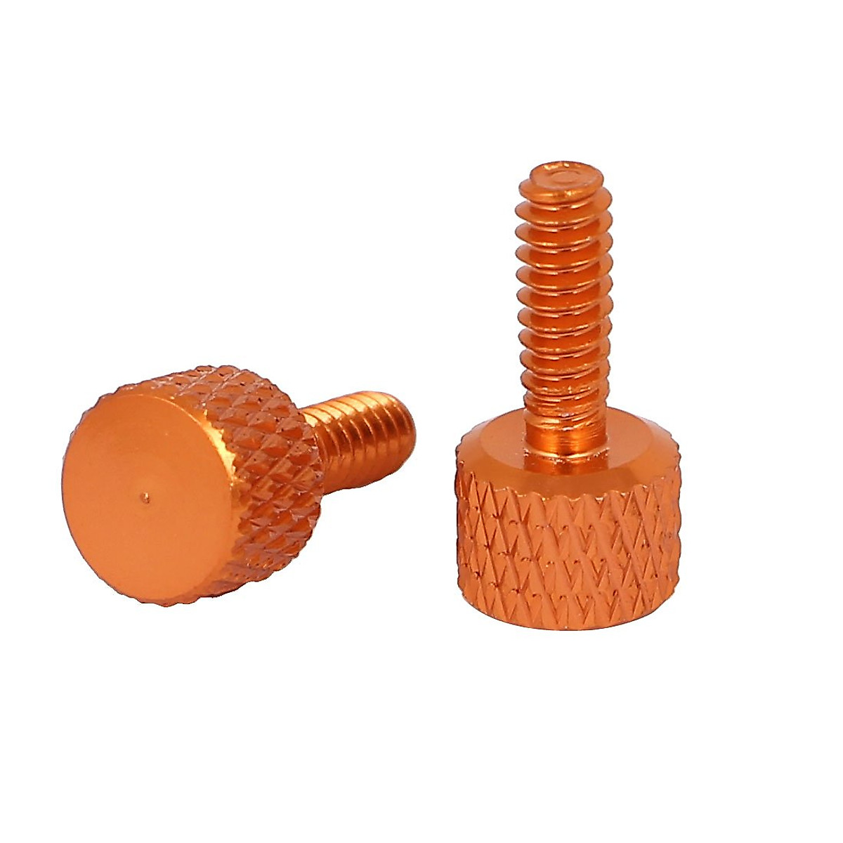 IIVVERR Computer Graphics Card Round Head Knurled Thumb Screws Orange 6#-32 10pcs (Tarjeta gráfica para computadora Cabeza redonda con tornillos moleteados, tornillos naranja 6# -32 10 piezas