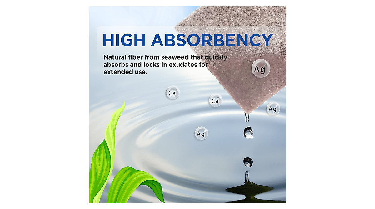 Ceeport Silver Calcium Alginate Wound Dressings 2x2 – High Absorption ...