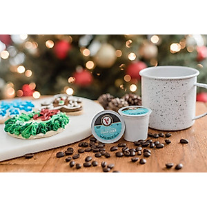 Victor Allen 96 Count Single Serve Cup Winter Wonderland Coffee Variety Pack of Peppermint Bark, Cinnamon Bun, Sugar Cookie, & Vanilla Butter Cream (Compatible with 2.0 Keurig Brewers)