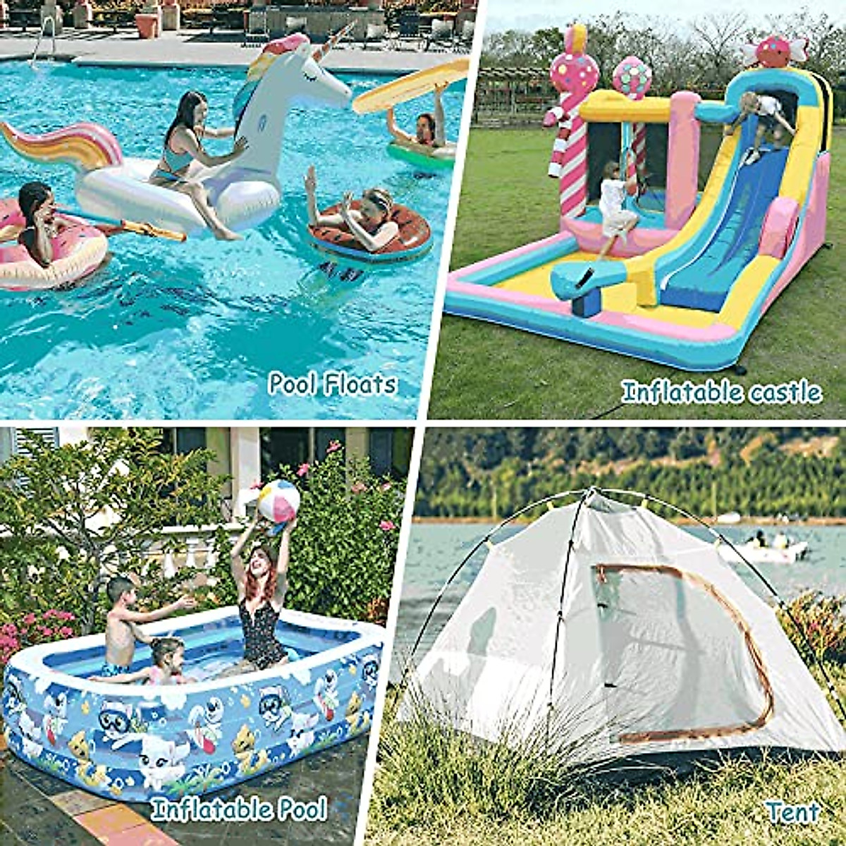 Tenozek Pool Patch Repair Kit Self-Adhesive Vinyl Repair Patch 30 Pieces Repair Pool Liner Patch Repair Pool Patches for Above Ground Pools Swimming Ring Inflatable Float Boat