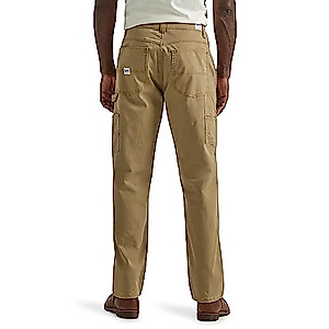Lee Men's Legendary Workwear Carpenter Jean, Dark Khaki, 35W x 30L