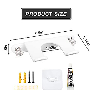 WANLIAN Universal Hair Dryer Bracket Wall Mount Shelf Hair Dryer Holder, Wall Mount Bathroom Hair Blow Dryer Rack, Wall Hair Dryer(White)