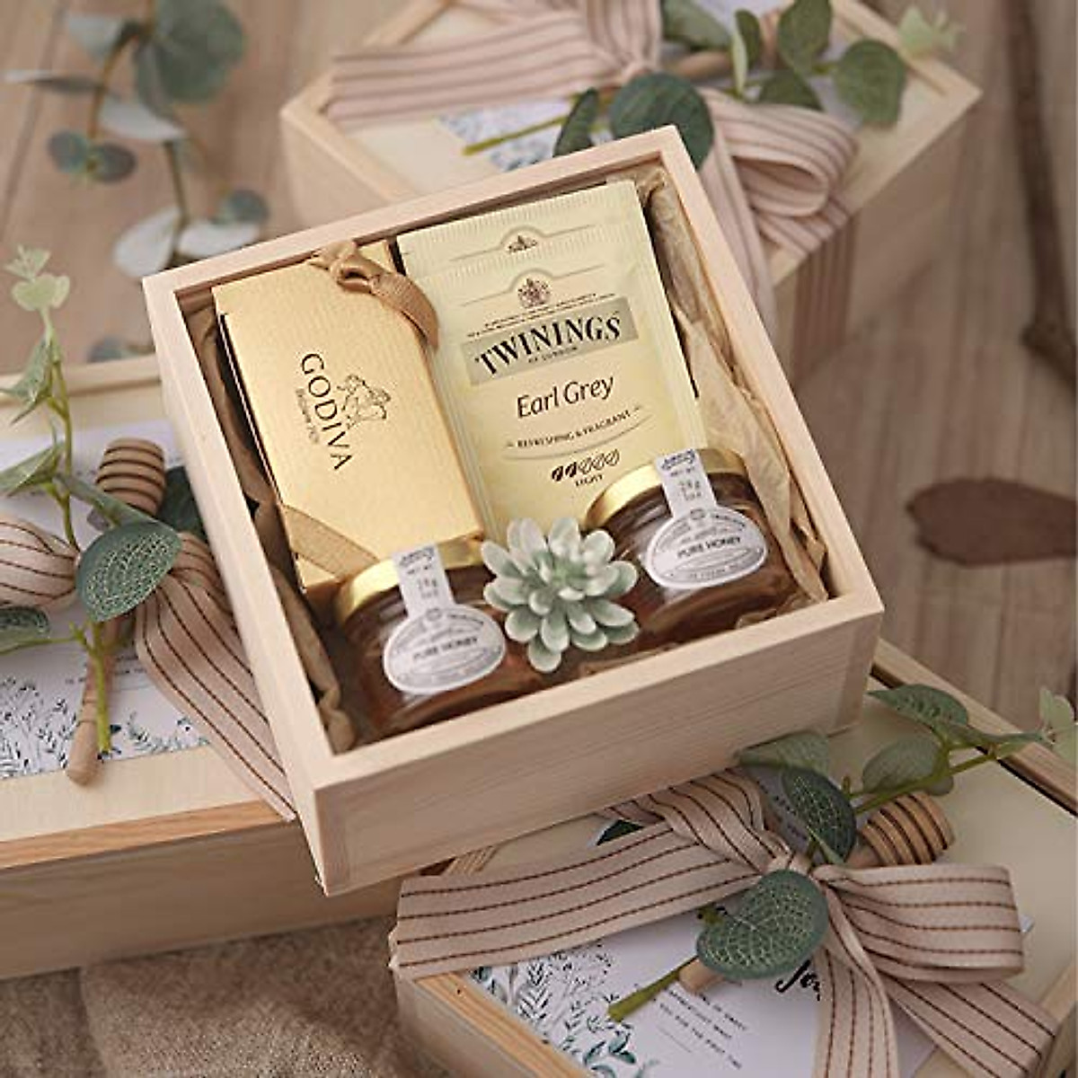 Rustic Wooden Box Small Wooden Box,4 Pieces Small Wood Square Storage Organizer Container Craft Box Small Wooden Box for Collectibles Home Venue Desktop Drawer Decor Succulent Pot ( 4'' x 4'' )