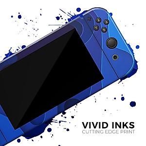 Design Skinz - Compatible with Nintendo Switch OLED Console Bundle - Skin Decal Protective Scratch-Resistant Removable Vinyl Wrap Cover - 3D Blue Abstract Paper Cuts V1