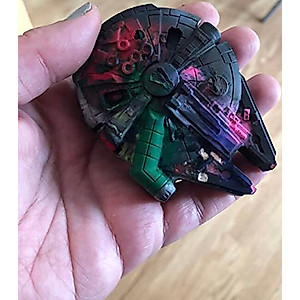 Set of 2 Recycled Crayon multi color Falcon Space Ship Crayons - Galaxy party favors - Kid Prize - Han Solo Chewy