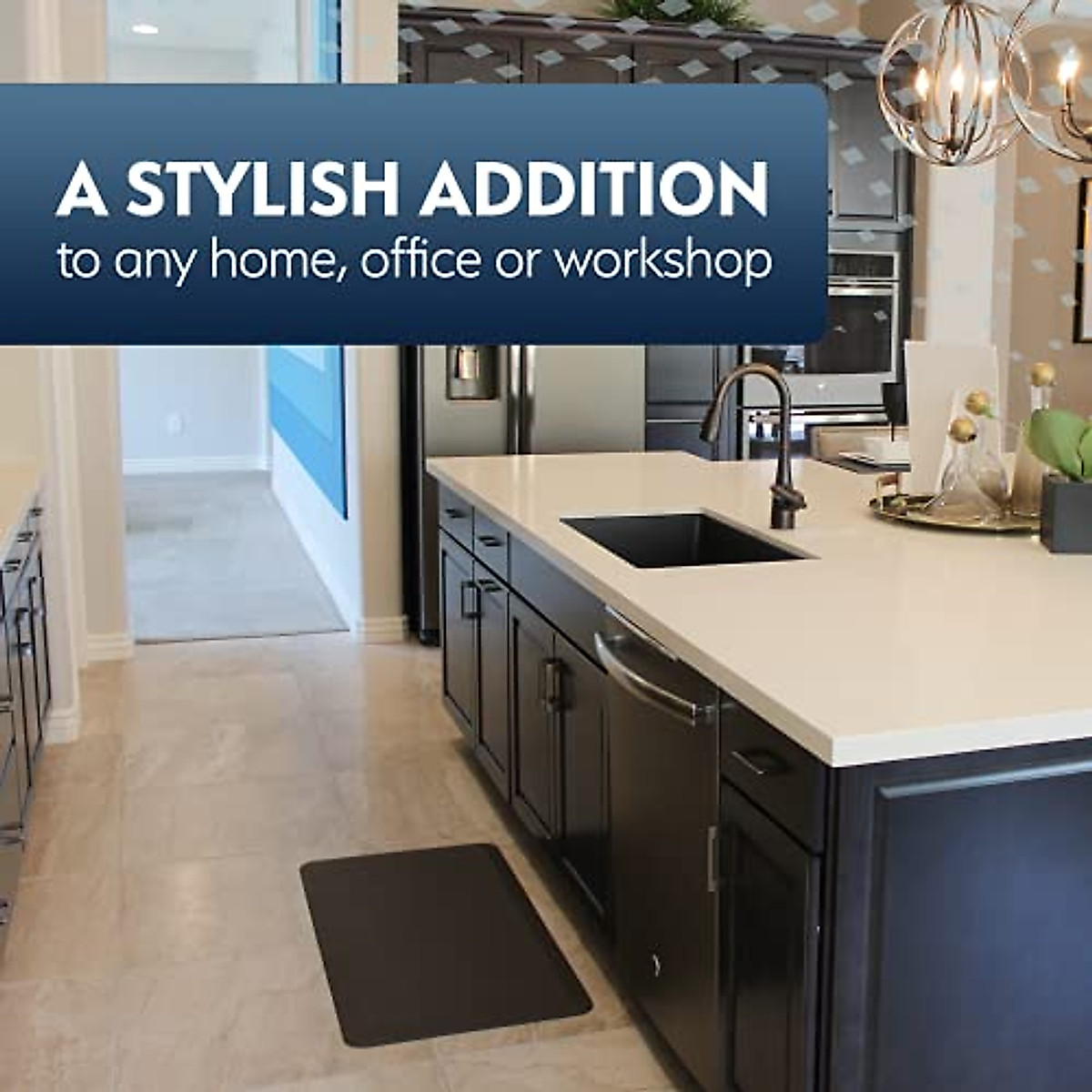 Sky Solutions Anti Fatigue Mat Black 20" x 32" + 20" x 39" Bundle