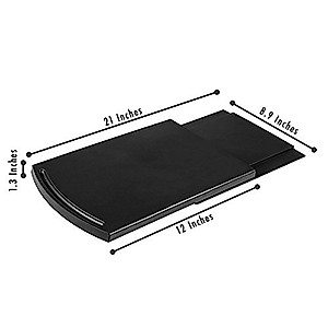 Kitchen Caddy Sliding Coffee Tray Mat, Under Cabinet Appliance Coffee Maker Toaster Countertop Storage Moving Slider - Base sliding shelf With Smooth Rolling Wheels, 2 Pack
