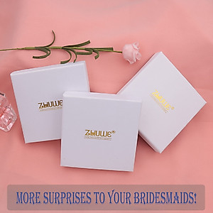 HUAYUAN I Can't Say''I Do'' Without You | 1 4 6 8 Sets Bridesmaid Jewelry Sets for Women Necklace and Earring Set for Wedding Gifts