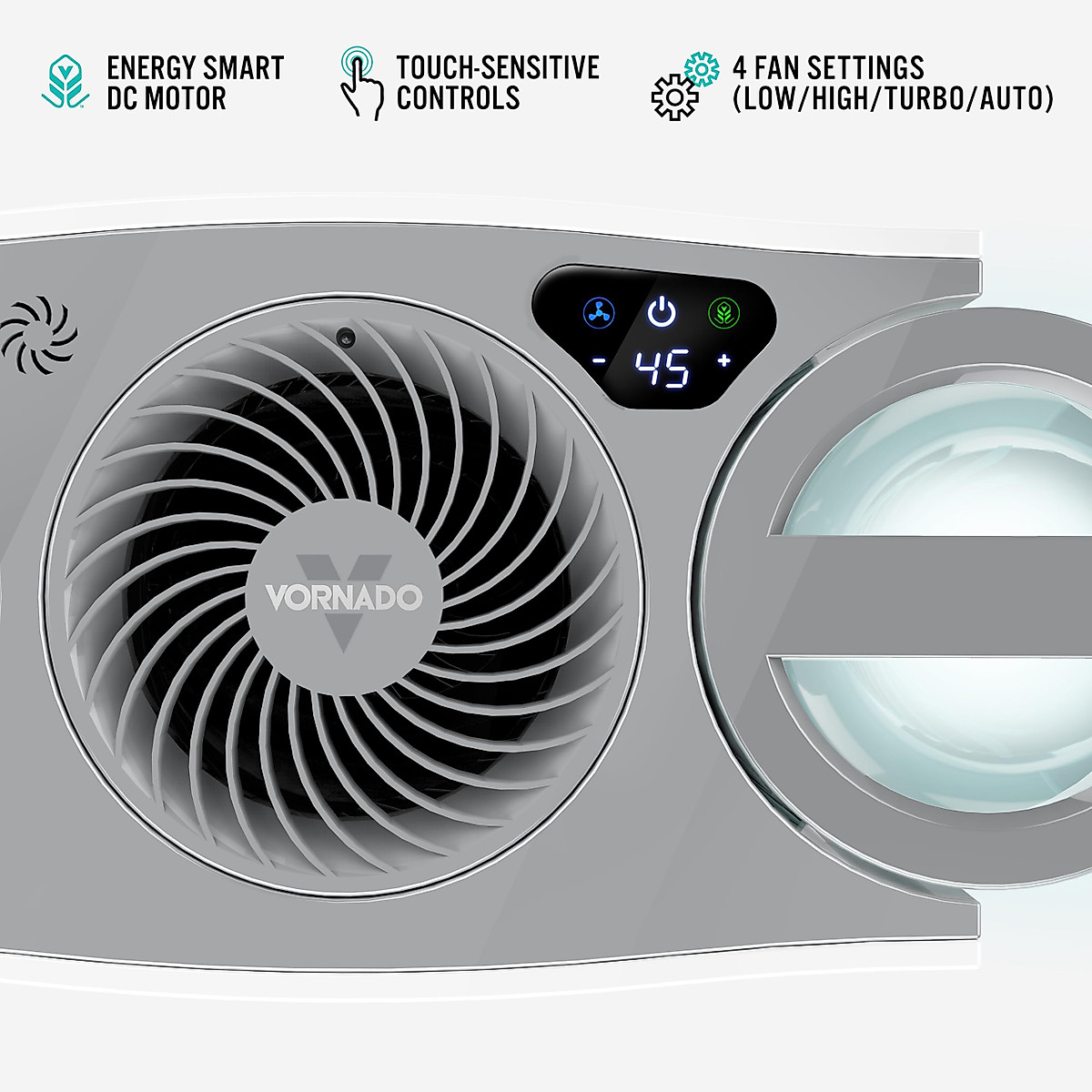 Vornado EVDC500 Energy Smart Evaporative Humidifier with Automatic Shut-off, 2 Gallon Capacity, LED Display