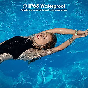 Pautios Smart Watch, Fitness Tracker Without Smartphone, Blood Oxygen Heart Rate and Sleep Monitor, IP68 Waterproof Pedometer Watch, 42mm Fitness Watch for Women Men, Step Counter