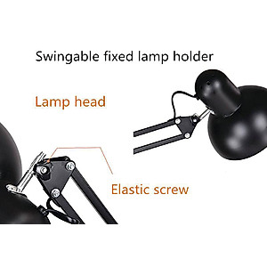 Metal Floor Lamp, Adjustable Architect Swing Arm Standing Lamp with Heavy Duty Base, Eye-Caring Reading/Drawing Lamp with On/Off Switch for Living Room, Bedroom, Study Room, Office