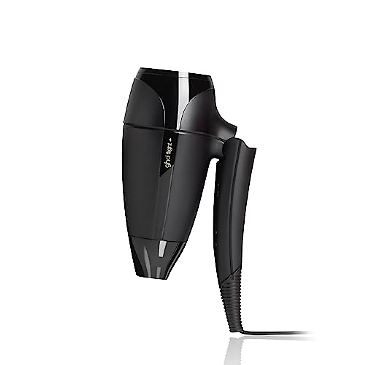 ghd Flight+ Travel Hair Dryer ― 1300w Professional Portable Hair Volumizer, Suitcase Friendly, Lightweight, Powerful, and Compact Blow Dryer with Luxurious Travel Case ― Black