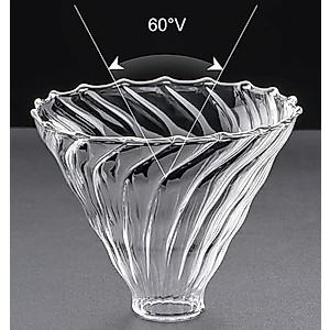 COFISUKI Pour Over Coffee Maker - 20 OZ /600ML Coffee Server with Glass Coffee Dripper, Stylish and Elegant 2 IN 1 Dripper Coffee Maker Kit Coffee Maker for Home or Office, 1-5 CUPS