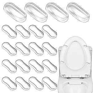 Toilet Seat Buffer, Pack of 20 Toilet Seat Bumpers, Toilet Seat Buffers Universal Replacement Bumpers, Toilet Seat Replacement Parts Buffers, Reduce Noise Gaps, for Families, Schools and Hospitals