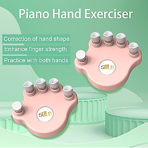 Moreup Piano Finger Trainers, Hand Grip Exerciser Ergonomic Training Finger Pressing Posture Correction Tool for Guitar Piano Trigger Finger Training Arthritis Therapy and Grip 2PCS/Set