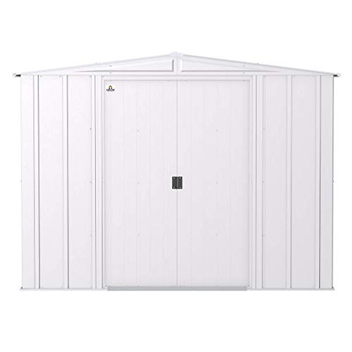 Arrow Classic 8' x 6' Outdoor Padlockable Steel Storage Shed Building, Flute Grey