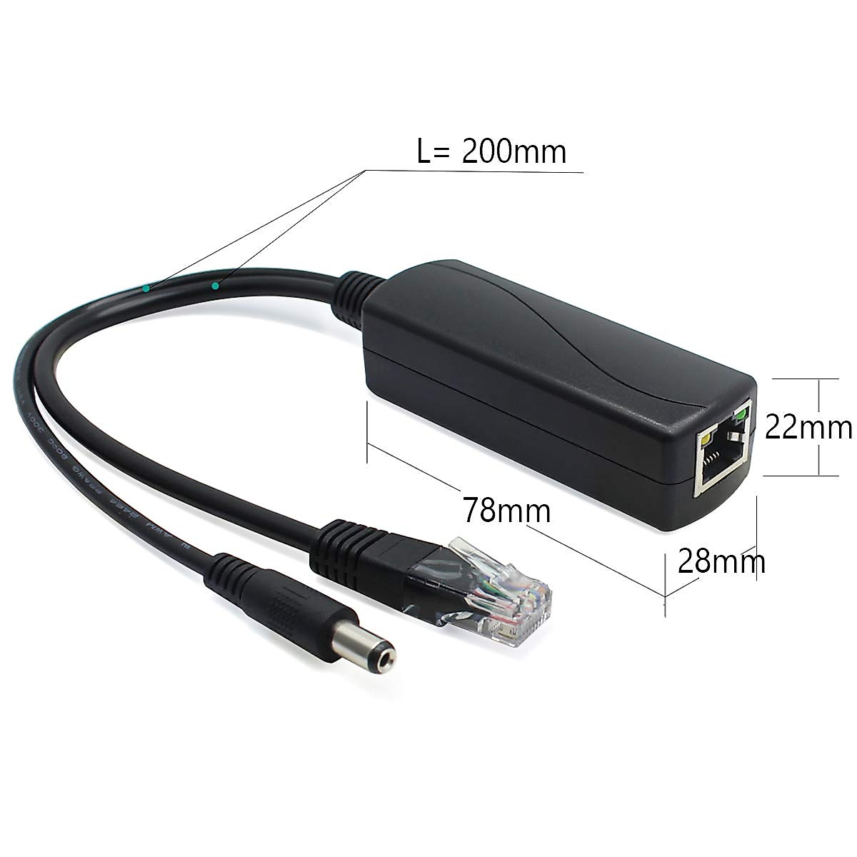 ANVISION Gigabit PoE Splitter, 48V to 12V 2A Ethernet Adapter, for Security Camera, AP, Voip and More, AV-PS12-G