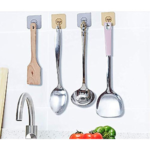 Transparent and Waterproof Adhesive Hooks - Pack of 15