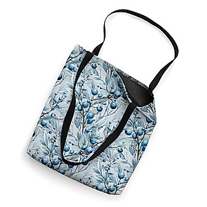 White And Blue Christmas Must Haves For Her Cute Holly Berry Tote Bag