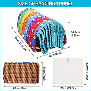 Pet Small Animal Tunnel,HOMEYA Guinea Pig Hideout Hammock Play Tube Toys Hideaway Bedding House for Hamster,Chinchillas,Hedgehogs,Rats,Sugar Glider Cage Accessories Birthday Gift